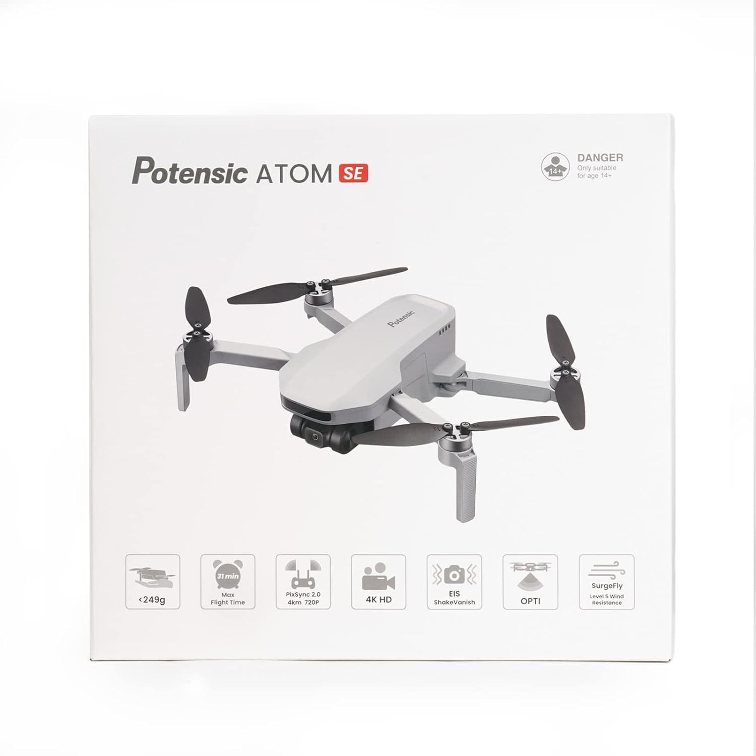 Drona Potensic ATOM SE GPS cu camera 4K EIS, senzor Sony,, 62min ...