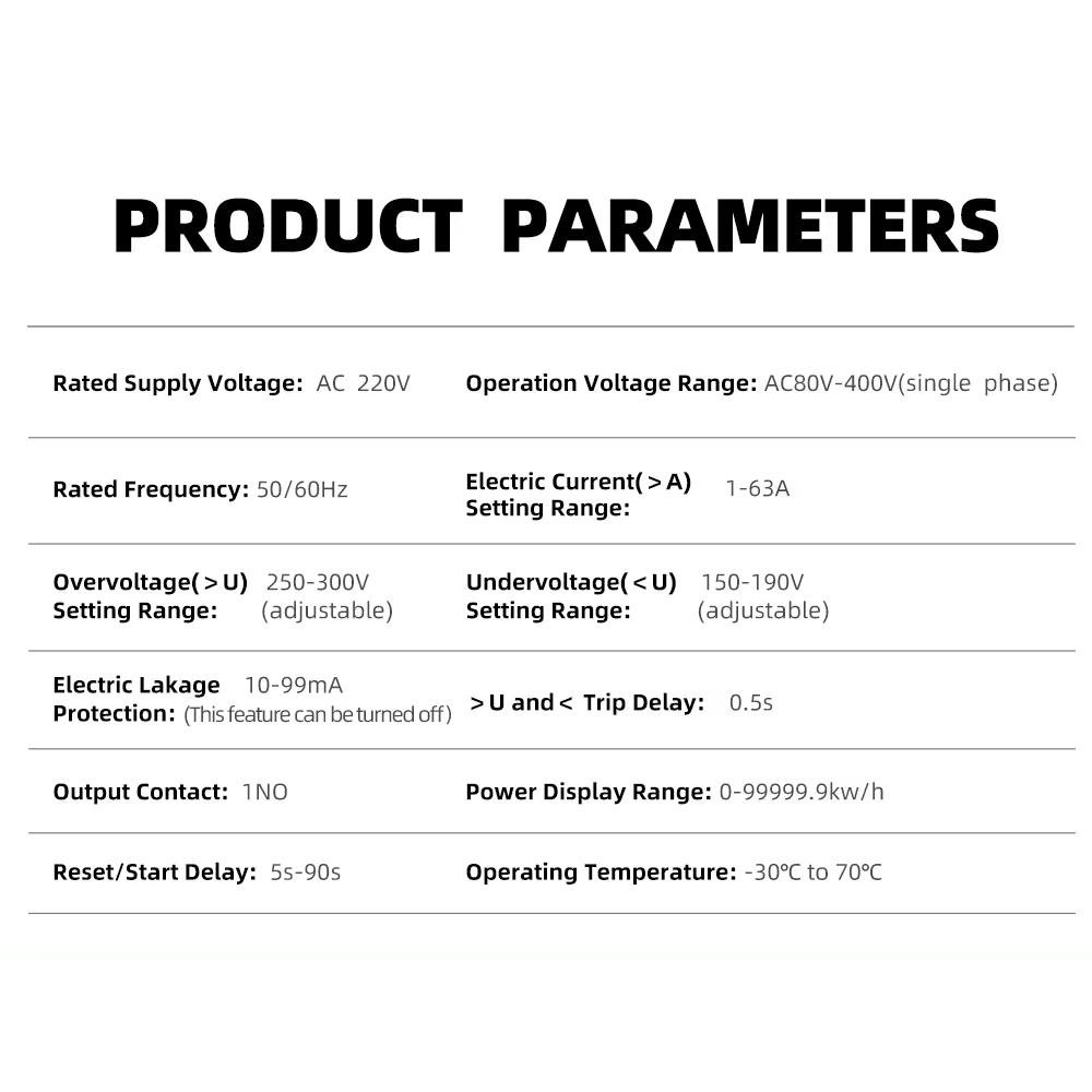 Releu monofazic si contor de energie inteligent, Wi-fi, Tuya-63A ...