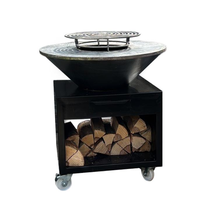 Gratar Barbeque Profesional AMIA AG-1000 Conic cu plita diametru 100 cm ...