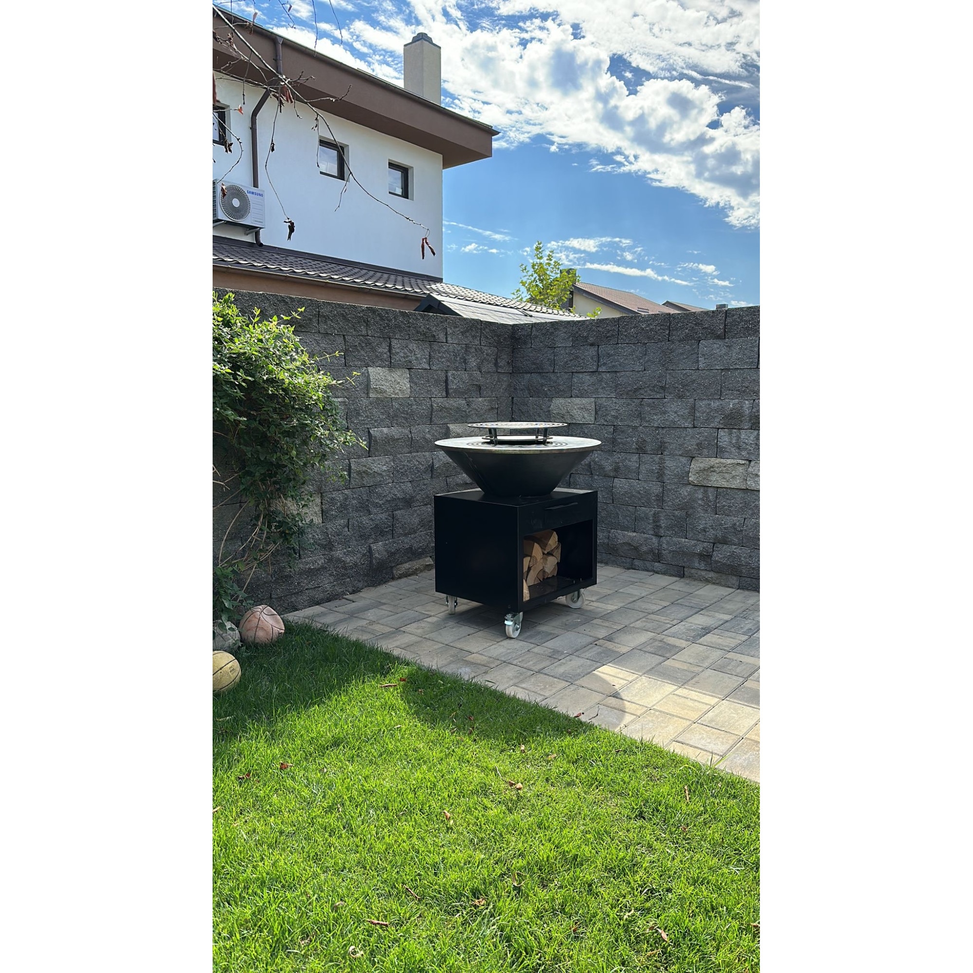 Gratar Barbeque Profesional AMIA AG-1000 Conic cu plita diametru 100 cm ...