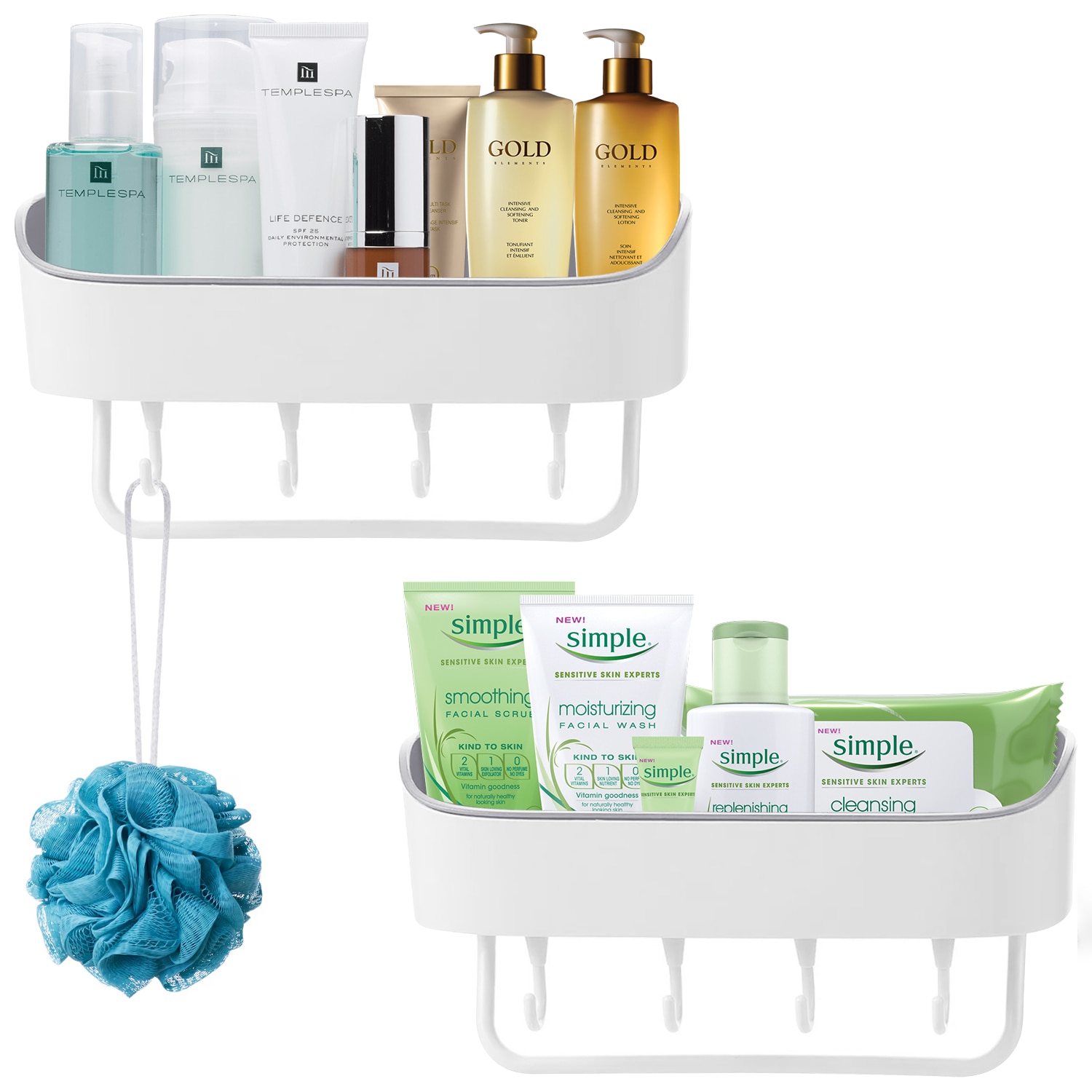 Raft de dus NeoHGS, etajera dreptunghiulara pentru baie, din plastic ...