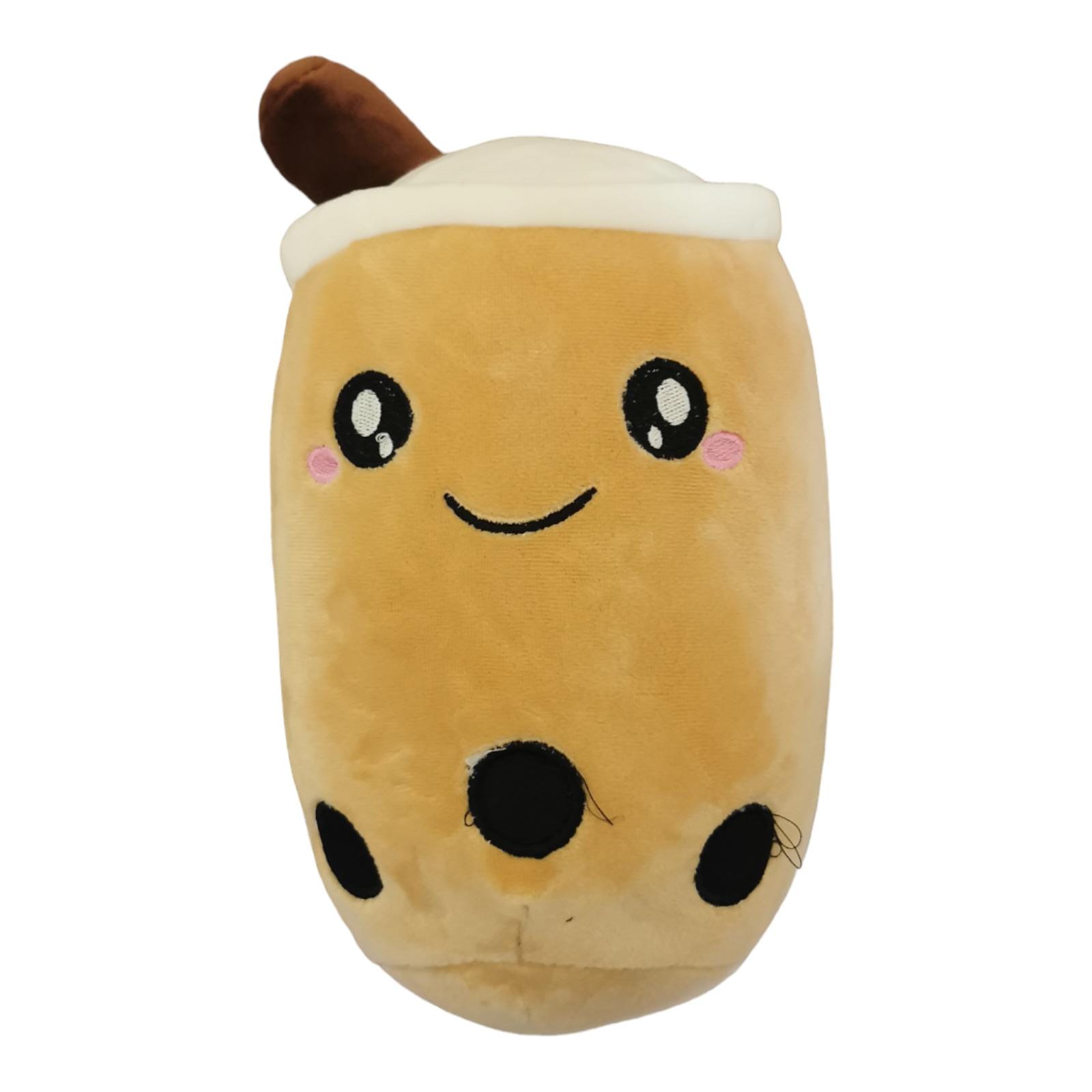 Jucarie de plus Boba milk tea, 24 cm, Capucino cu buline - eMAG.ro