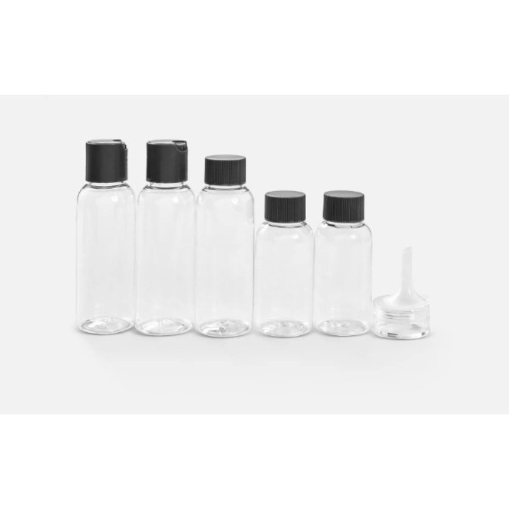 Set 6 recipiente pentru calatorie, din plastic, transparente, cu capac ...