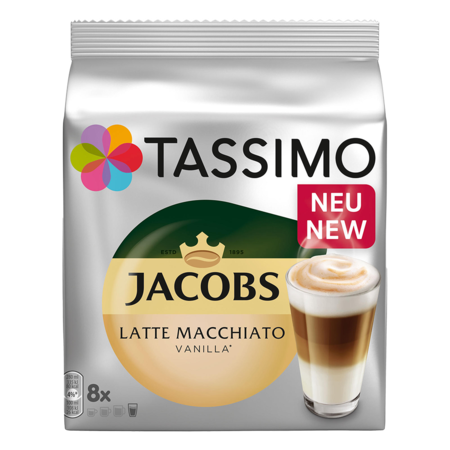 Capsule cafea, Jacobs Tassimo Latte Machiato Vanilla, 8 bauturi x 295 ...