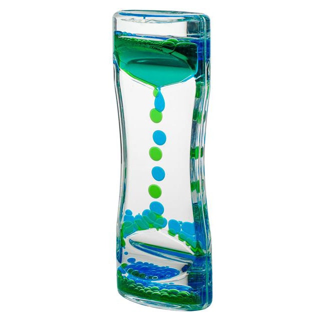 Clepsidra Antistres din Plastic Transparenta cu Lichid Colorat 5x3x13cm ...