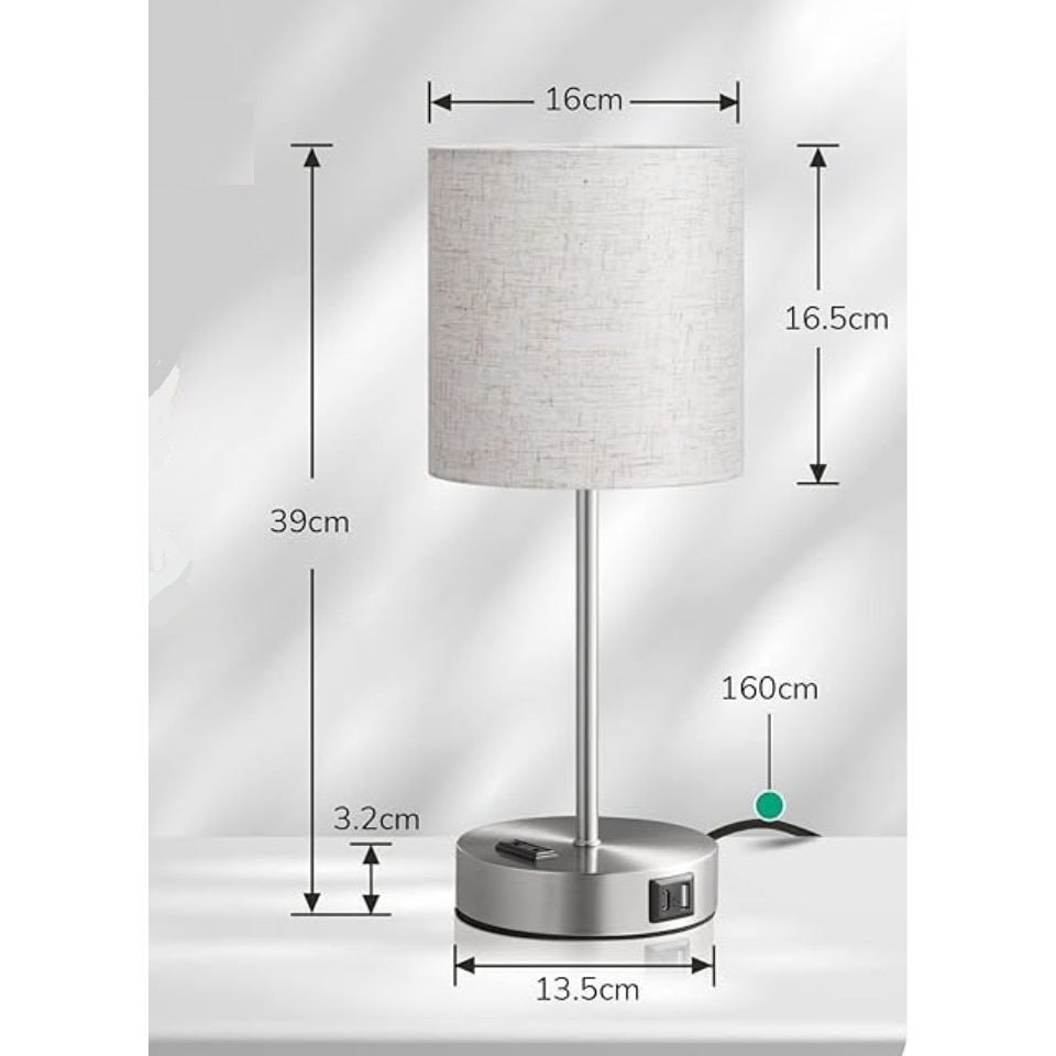 Lampa de noptiera LED, EDISHINE, cu senzor de atingere, cu functie de ...