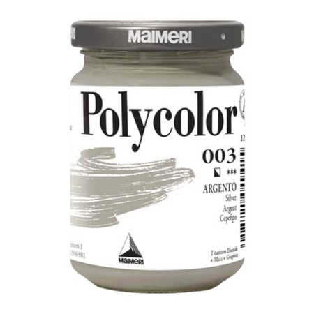Vopsea Vinilica Polycolor Maimeri - Silver - 140 ml - eMAG.ro
