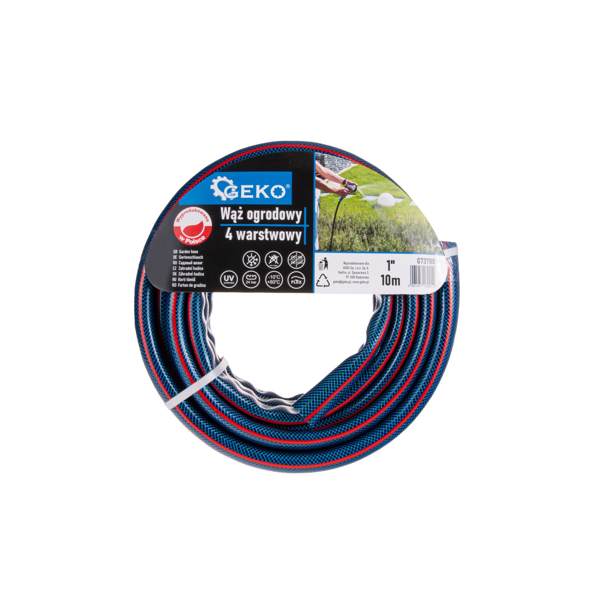 Furtun de gradina in 4 straturi, 1", 10 m, Geko G73780 - eMAG.ro