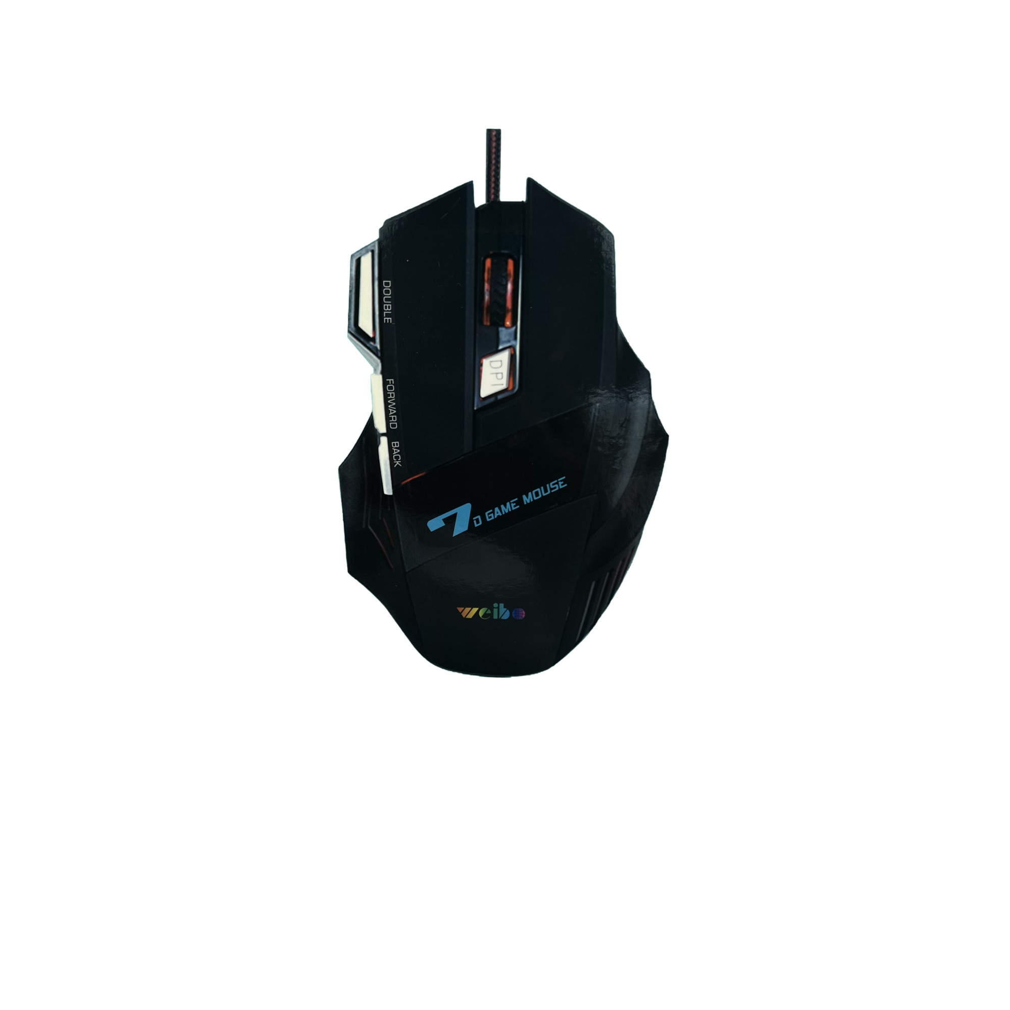 Mouse gaming Weibo X7 cu fir, lumini, 3200 DPI, Negru - eMAG.ro