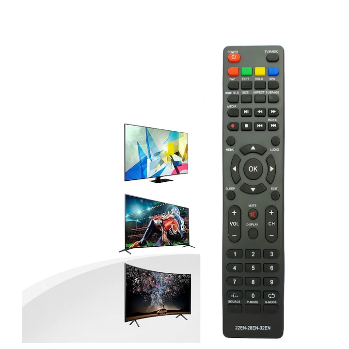 Telecomanda universala compatibila cu TV Led Nei-Akai, neagra - eMAG.ro
