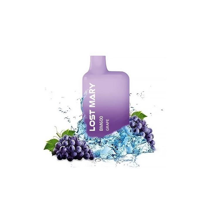 Tigara electronica de unica folosinta, Lost Mary BM600 - Grape, 2ml, 20mg NicSalt, autonomie 600 ...