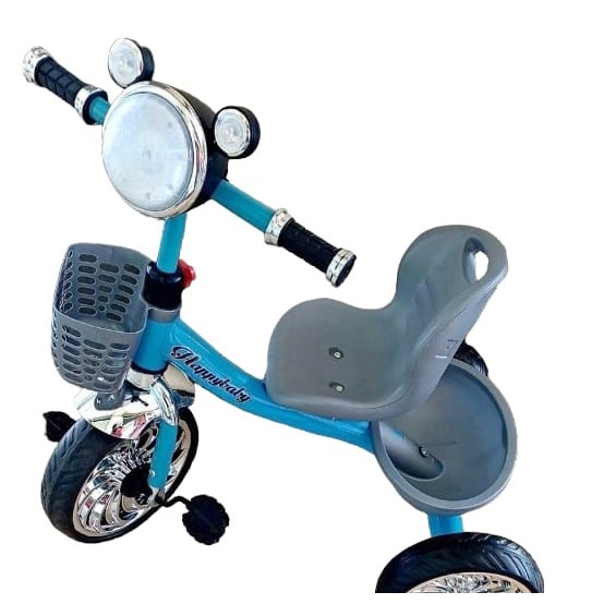 Tricicleta baby cu trei roti pentru copii 3-5 ani albastra -Concept E ...