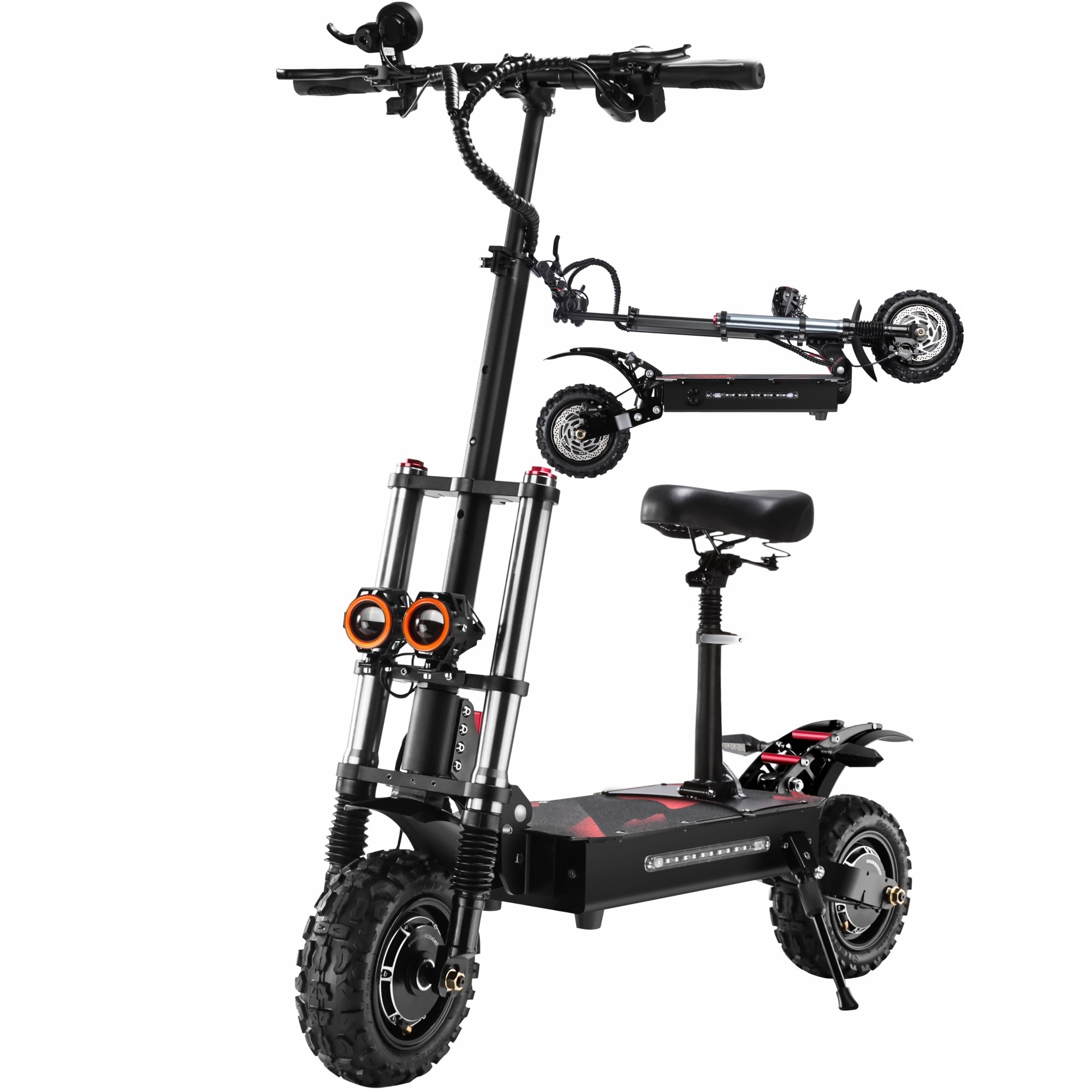 Trotineta electrica pliabila S3 60V 6000W 38Ah 85km/h Frana cu ulei 11 ...