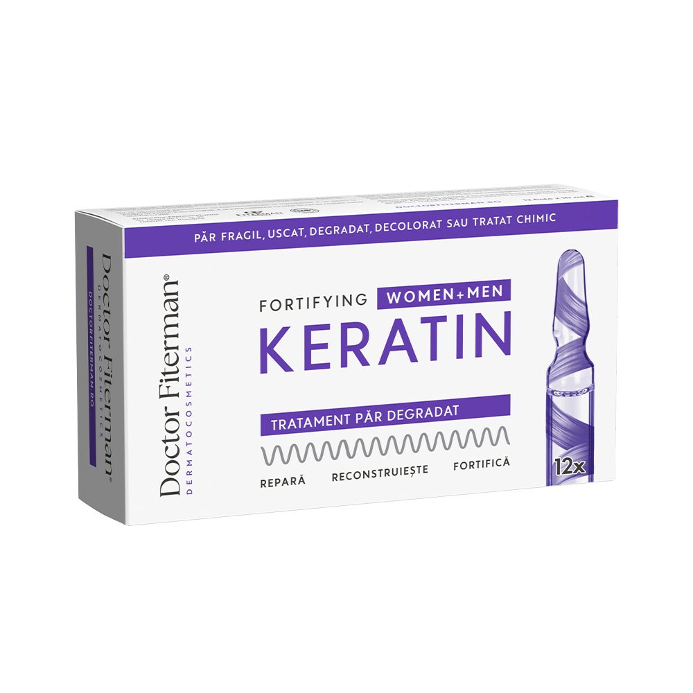 Tratament pentru par fragil Fortifying Keratin, 12 fiole x 10 ml ...