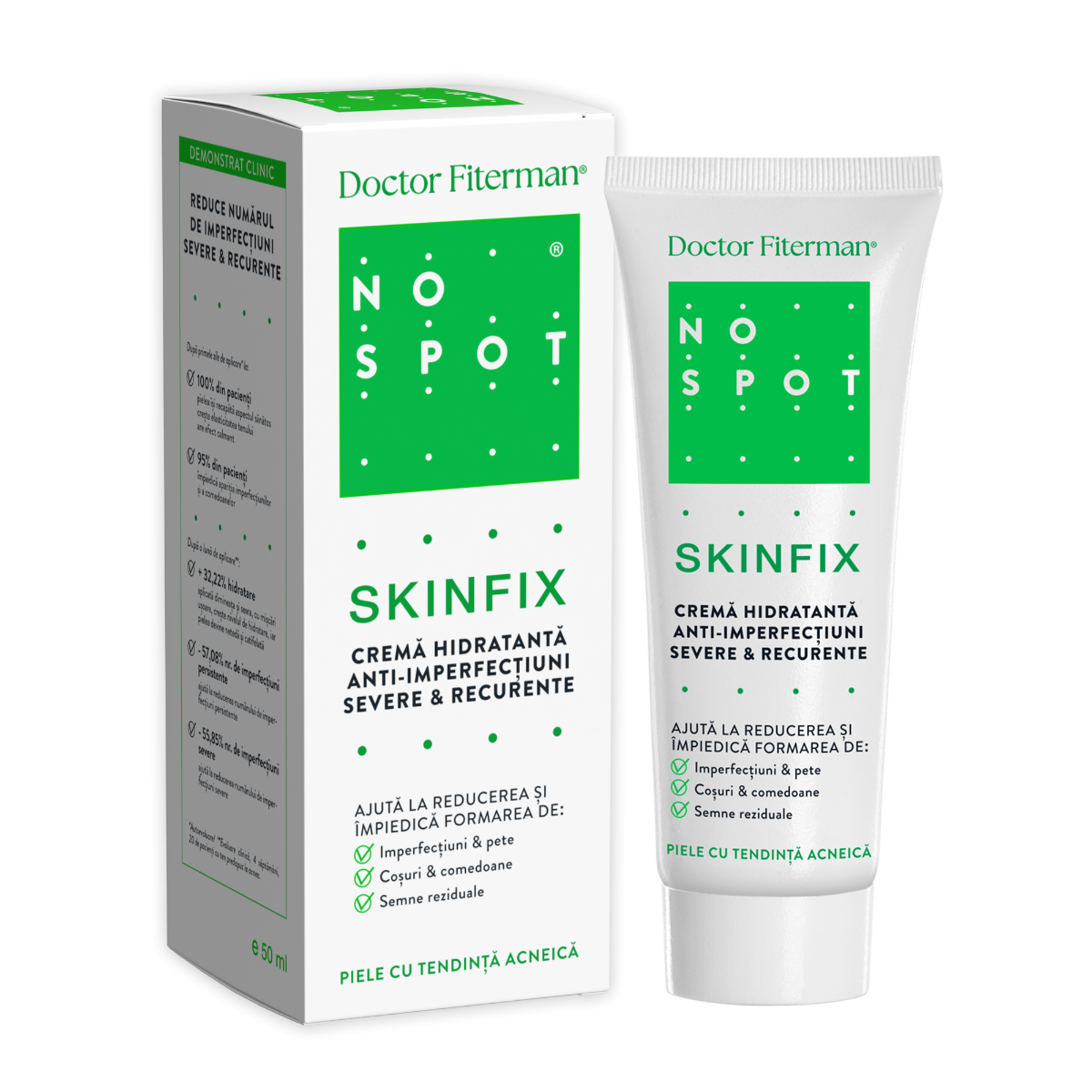 Crema hidratanta anti-imperfectiuni No Spot Skinfix, 50 ml, Fiterman ...