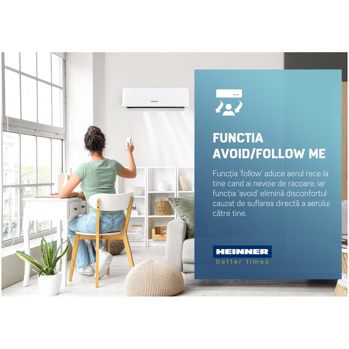 Aparat de aer conditionat Heinner Pearl 12000 BTU Wi-Fi, Clasa A+++/A ...