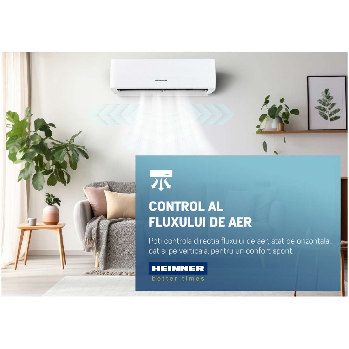 Aparat de aer conditionat Heinner Pearl 12000 BTU Wi-Fi, Clasa A+++/A ...