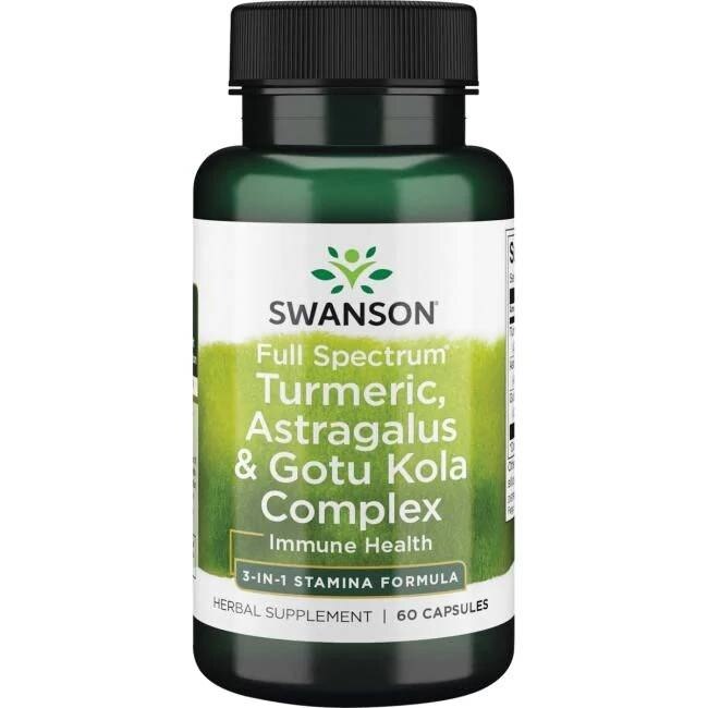 Supliment alimentar Swanson, Turmeric Astragalus Gotu Kola, 60 capsule ...