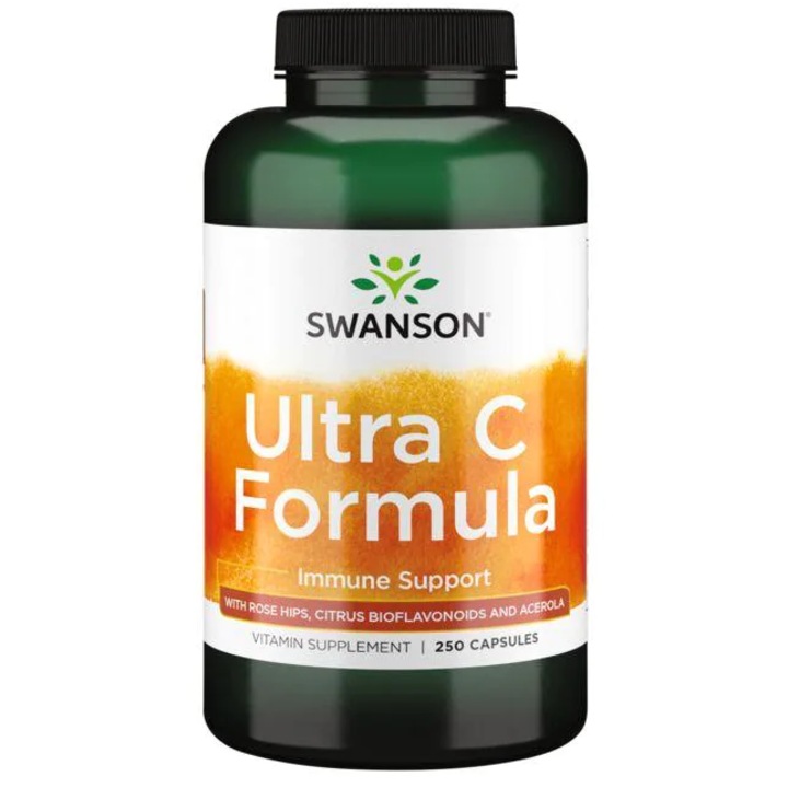 Supliment alimentar Swanson Ultra C Formula, Vitamina C 500mg, Acerola, Bioflavonoide, 250 ...