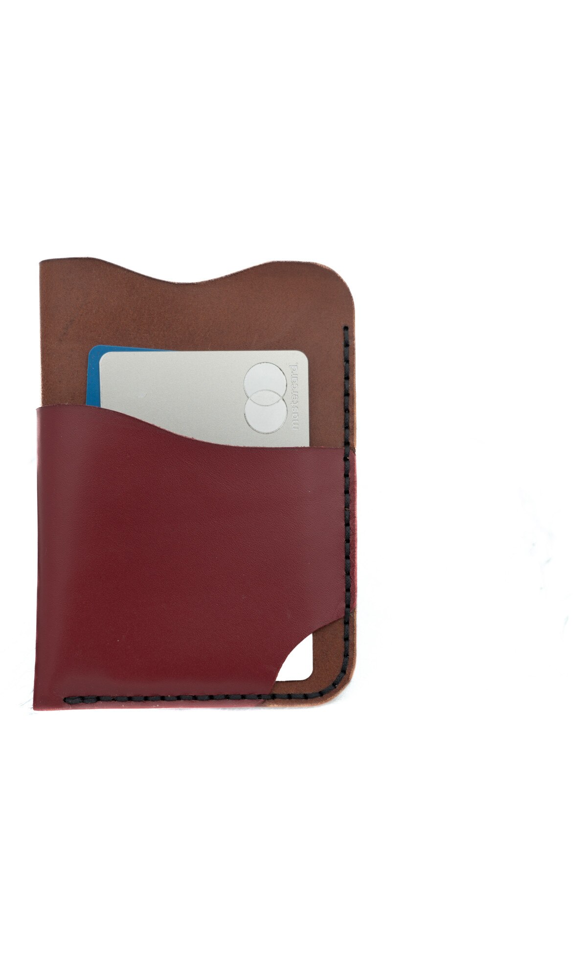 Port card pentru carte identitate, piele, lucrat manual, 12 x 8.5cm ...