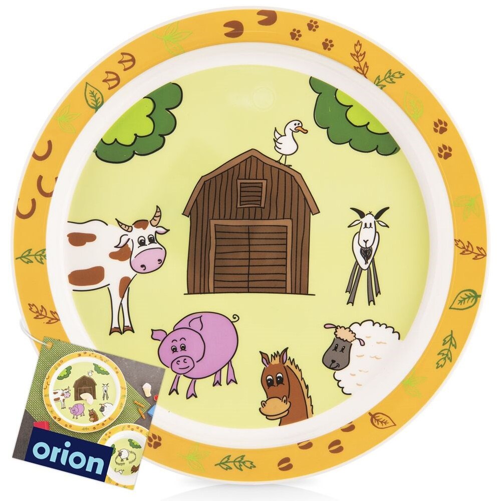 Farfurie, Orion, Pentru Copii, 21.5x1.5 cm, Plastic, Galben - eMAG.ro