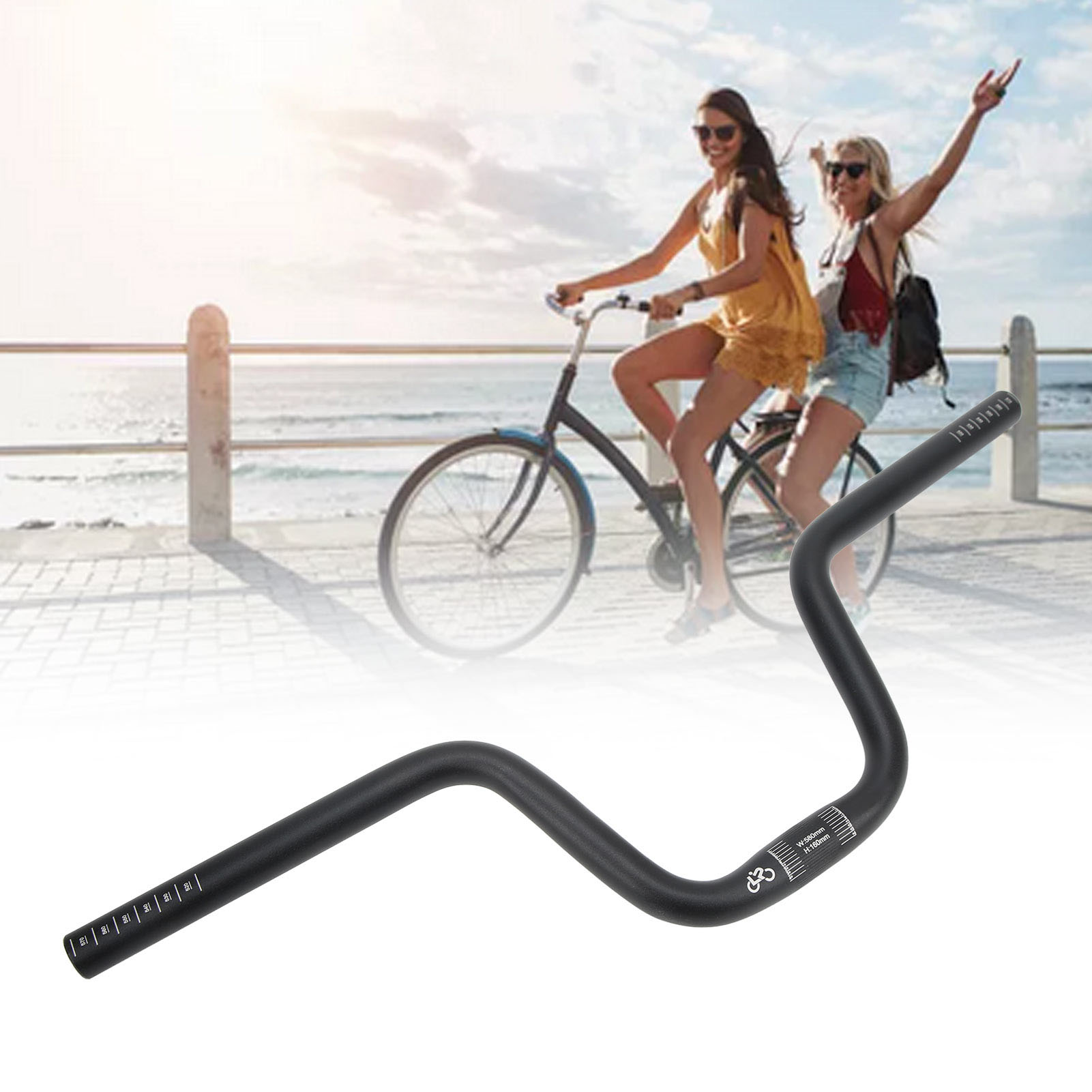 Ghidon bicicleta QttvbTna, aluminiu, negru - eMAG.ro