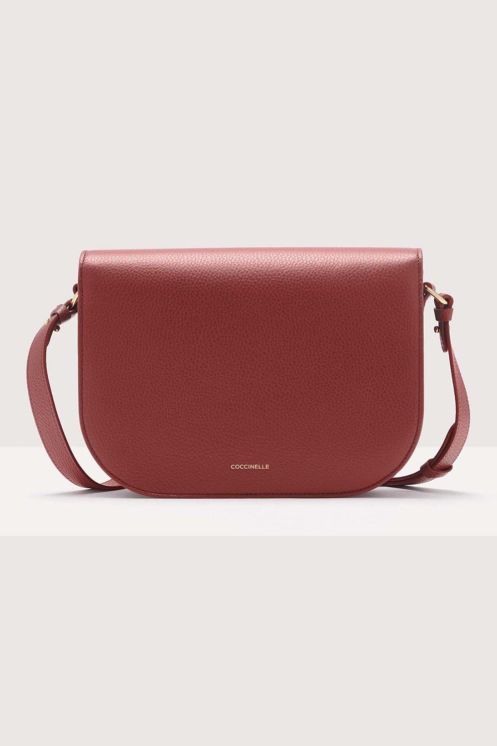 COCCINELLE, Geanta crossbody din piele Dew, Maro fango - eMAG.ro