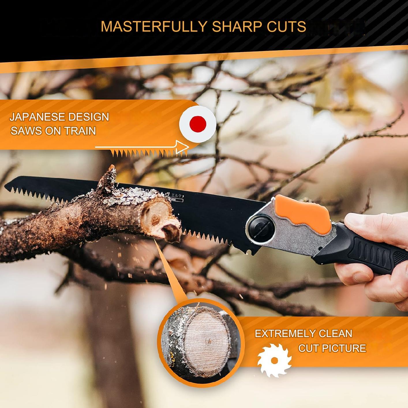 Fierastrau japonez pliabil HARDTWERK Alpha, cu blocare de siguranta ...