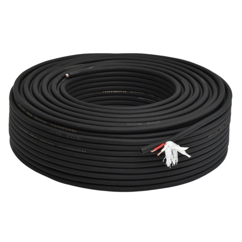 Cablu Audio Prof Rotund 2x2, 5mm2 cu Bumbac / 8mm - 100m/Rol - eMAG.ro
