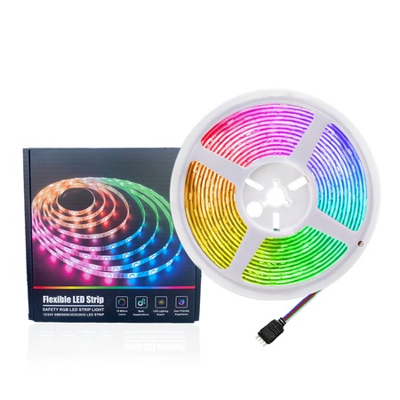 Kit Banda LED, Roled®, 5 Metri, 2830 RGB, 12V, Telecomanda - eMAG.ro