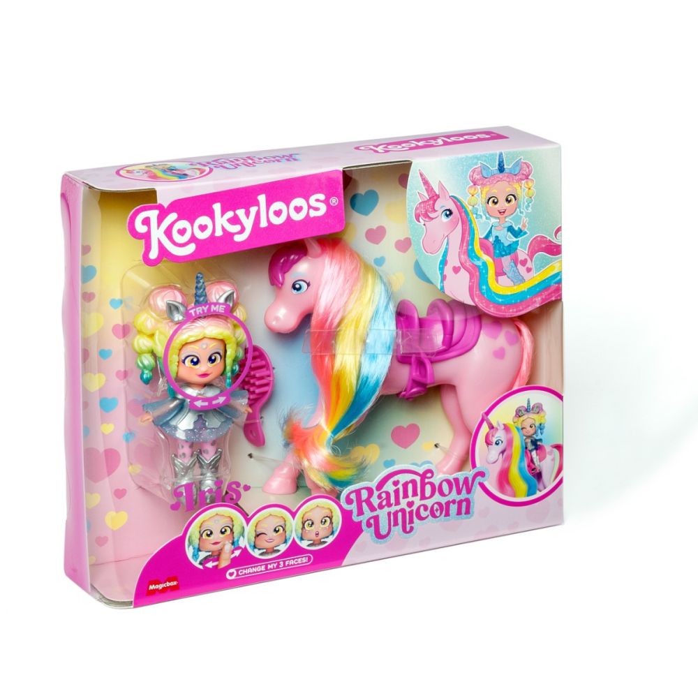Papusa Kookyloos - Set de joaca Unicorn Curcubeu - eMAG.ro