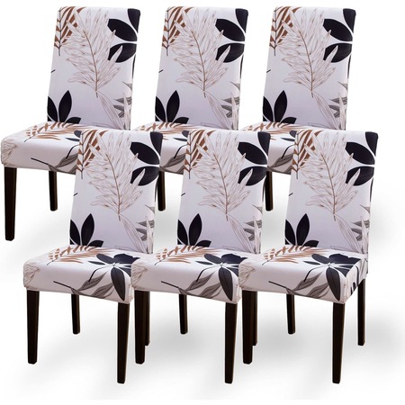 Set 6 huse scaune ComResi®, elasticizate, detasabile, model frunze ...