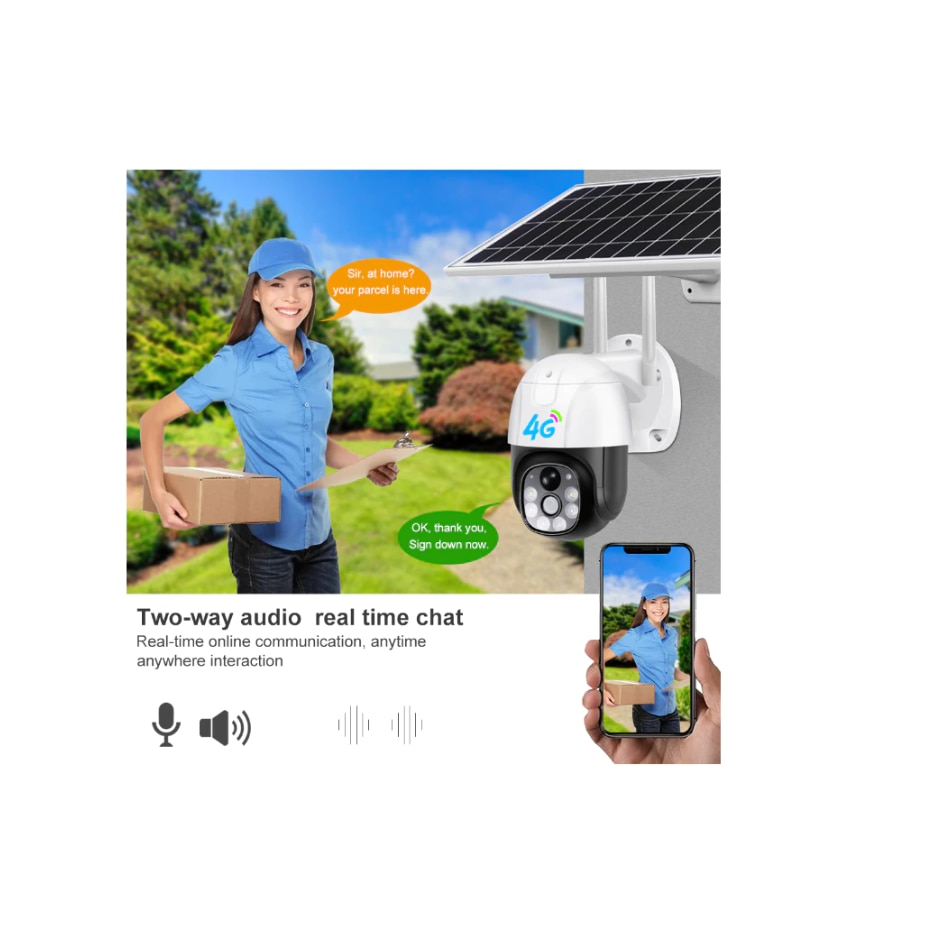 Camera Supraveghere video cu SIM, JRH, conexiune 4G, 4MP 2048 x 1536 cu ...