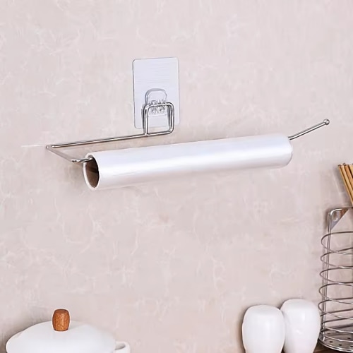 Suport metalic pentru rola de hartie, baie/bucatarie, fixare prin ...