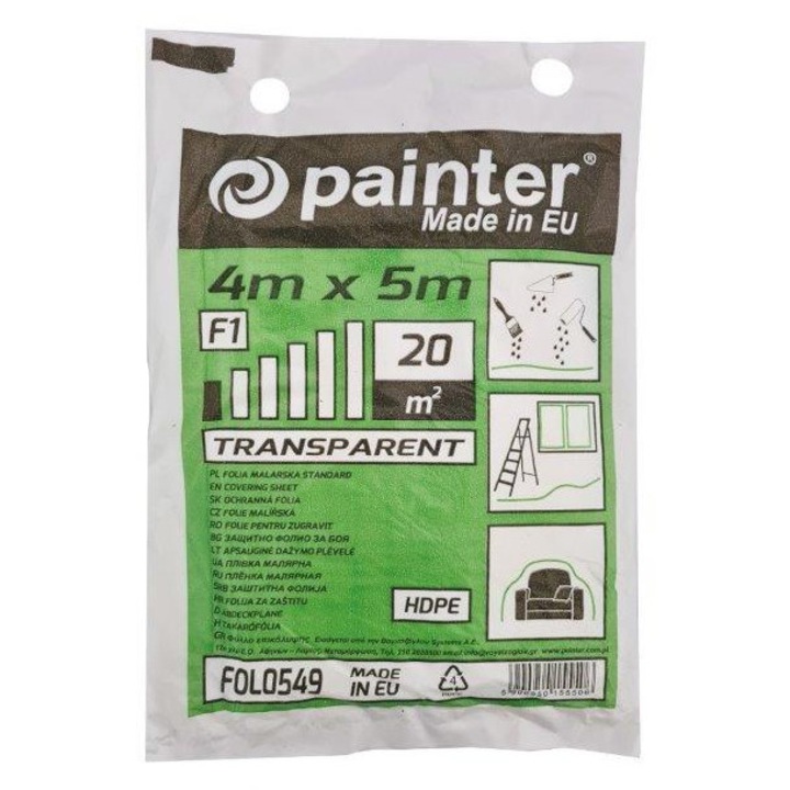 Folie protectie pentru zugrav, 4x5m DHPE Z-TOOLS / FOL0549 - eMAG.ro