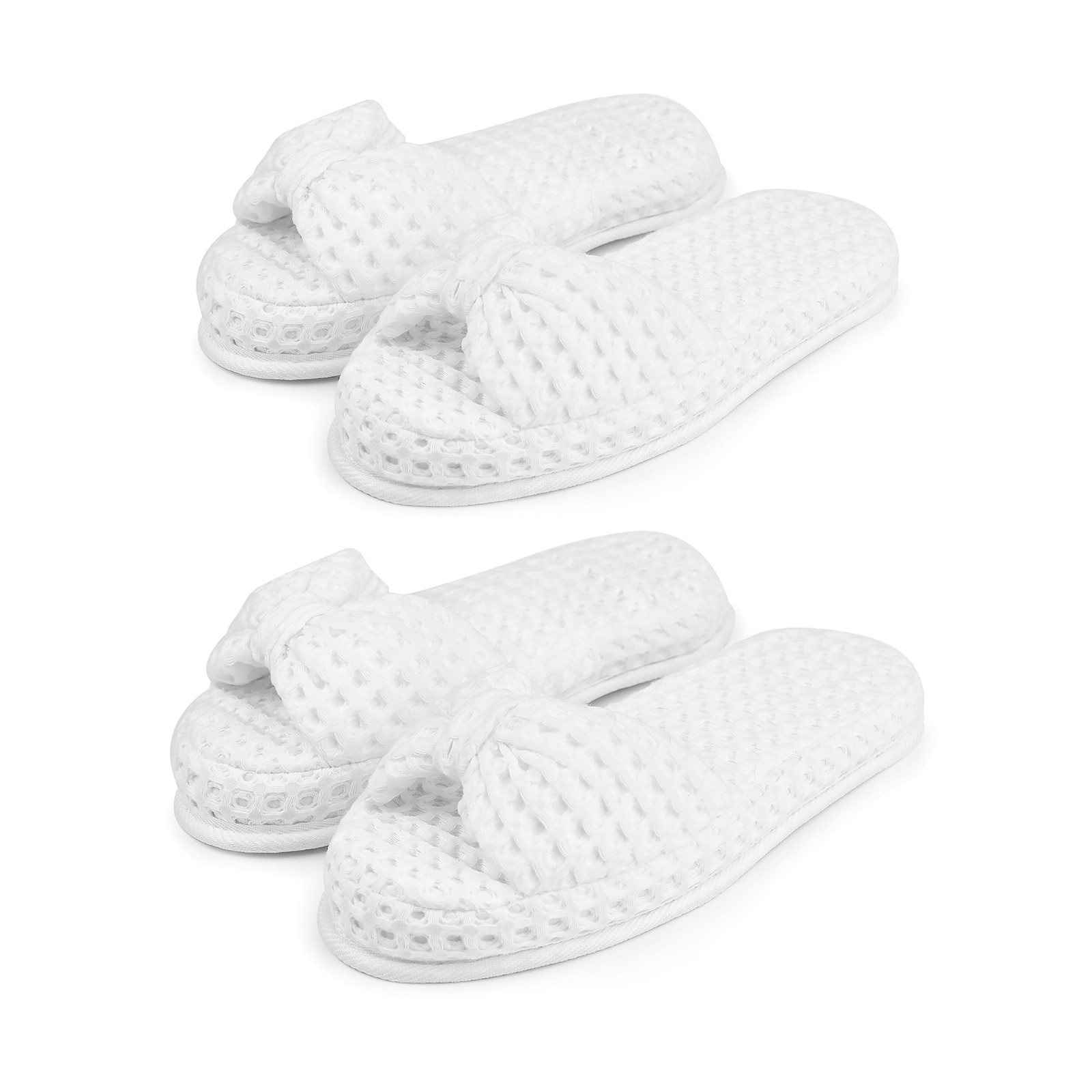 Papuci de casa dama, SPA, model Waffle, calitate premium hoteliera, cu ...