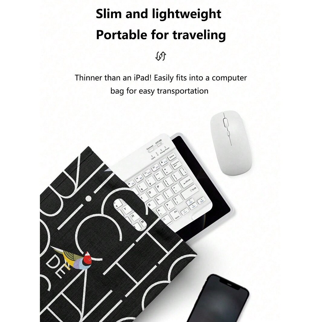 Kit Tastatura si Mouse, Wireless, Reincarcabil, Bluetooth 5.1 si 2.4GHZ ...