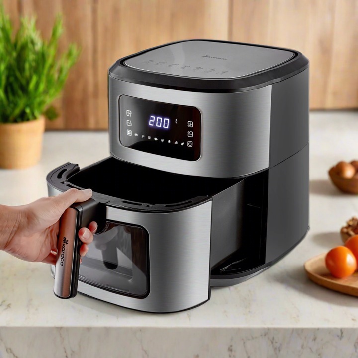 Friteuza cu aer cald Karaca Multifry XXL, 1700W, 6.5L, temperatura ...