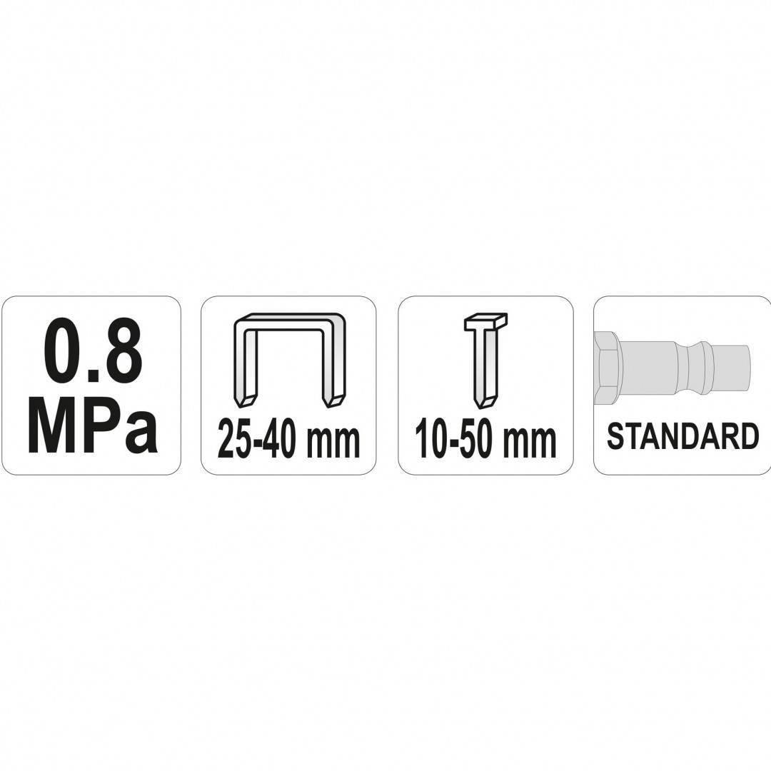 Capsator pneumatic profesional Yato YT-09203, pentru capse si cuie ...