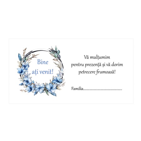Plic Bani Nunta Flori Bleu- Set 10 buc - eMAG.ro