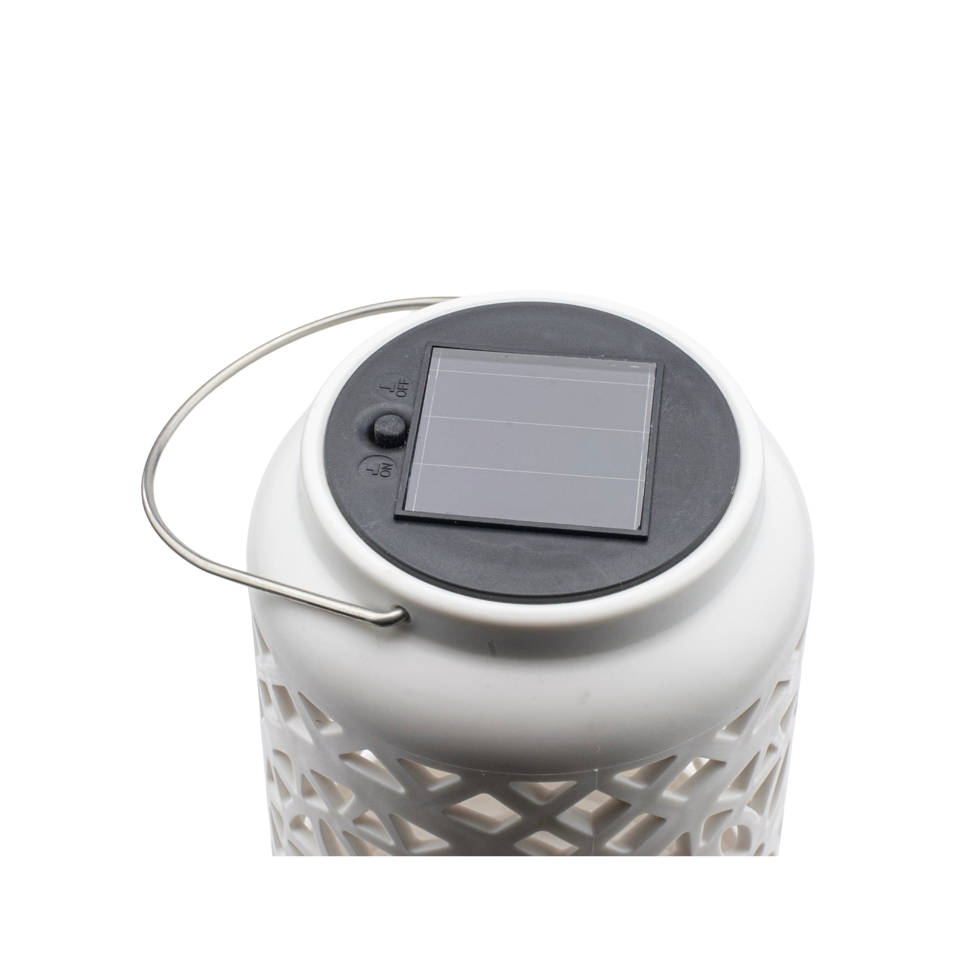 Felinar decorativ solar, LED, pentru exterior, 12x12x18.5cm, alb - eMAG.ro