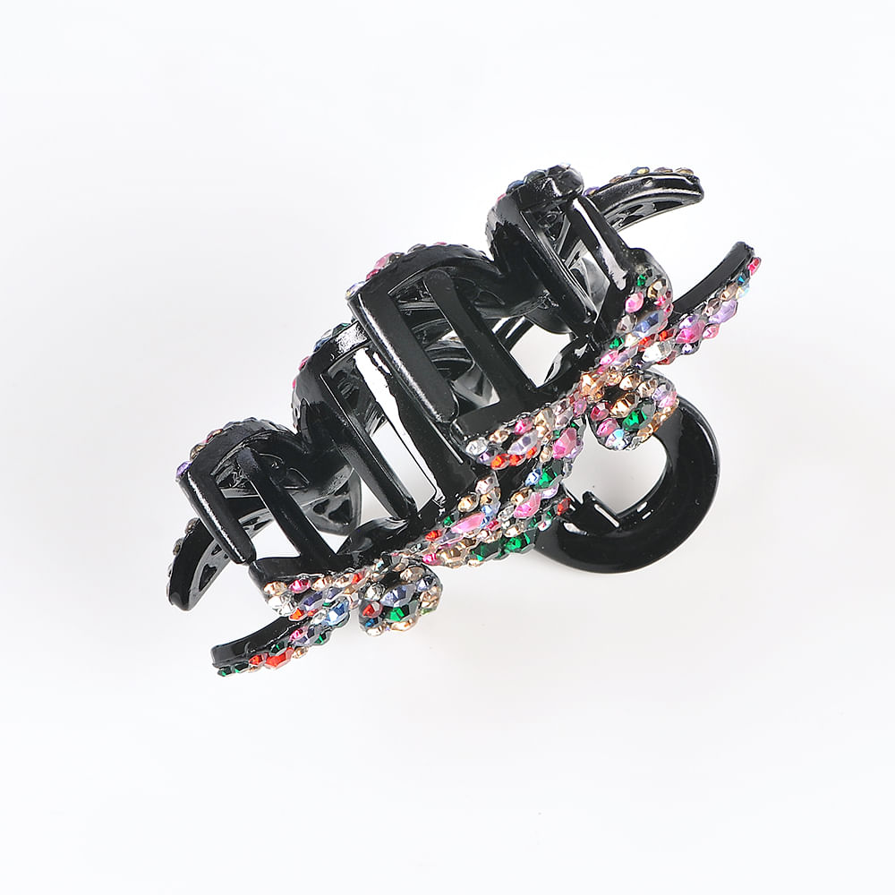 Cleste de par negru cu flori stralucitoare, Meli Melo Paris - eMAG.ro