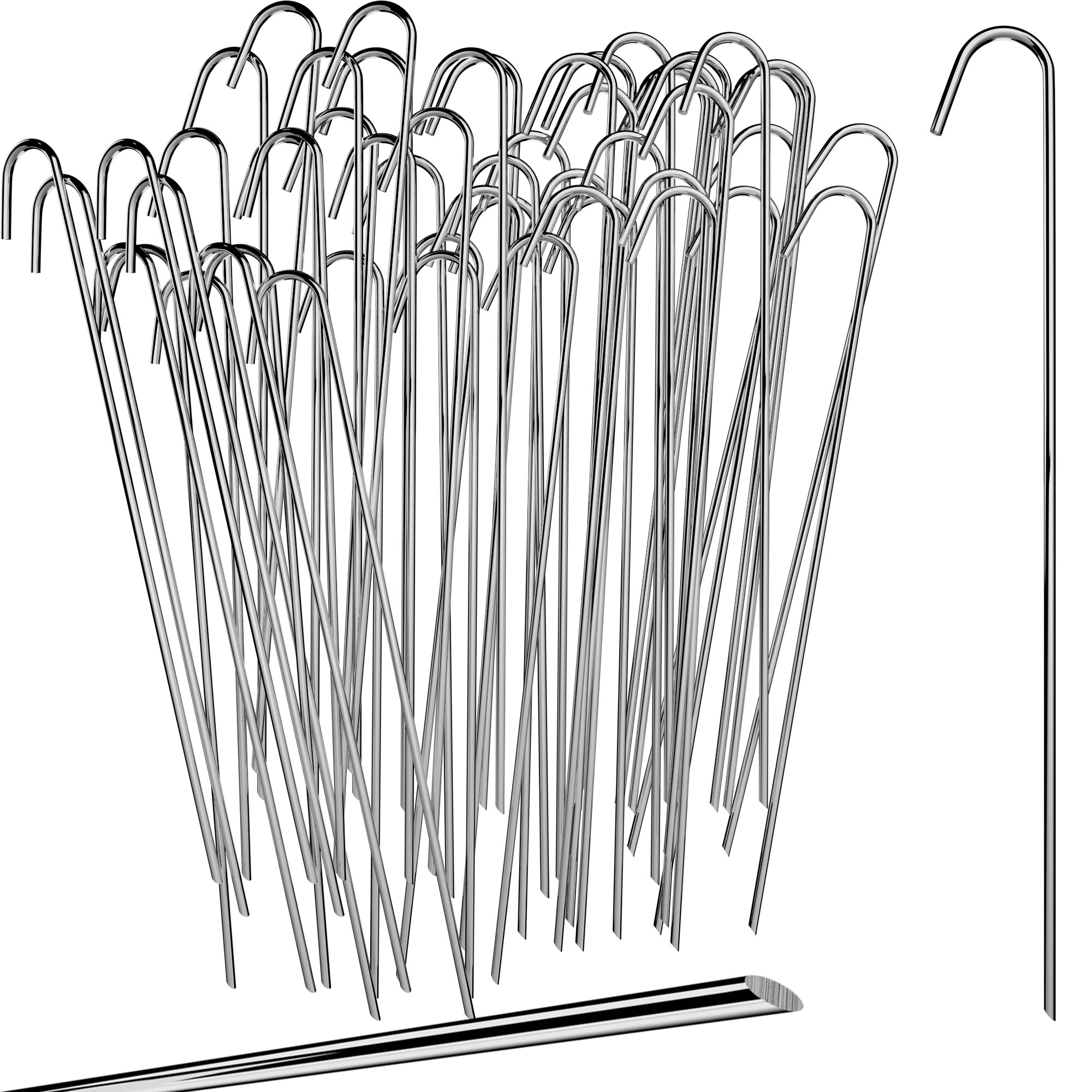 Set 100 stifturi de fixare agrotextil John Green, metalice, 25x3cm ...