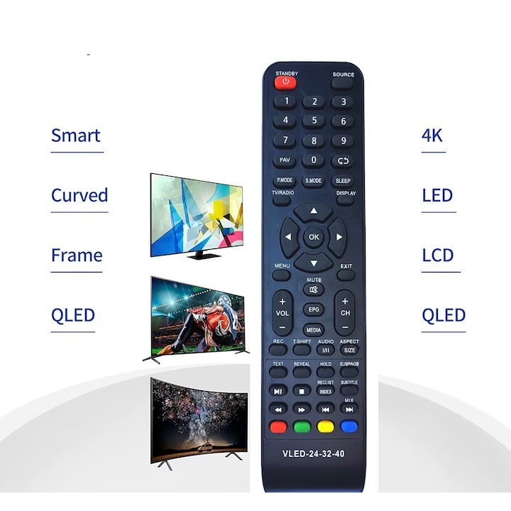 Telecomanda universala compatibila cu LCD/LED VORTEX VLED-24-32-40 ...