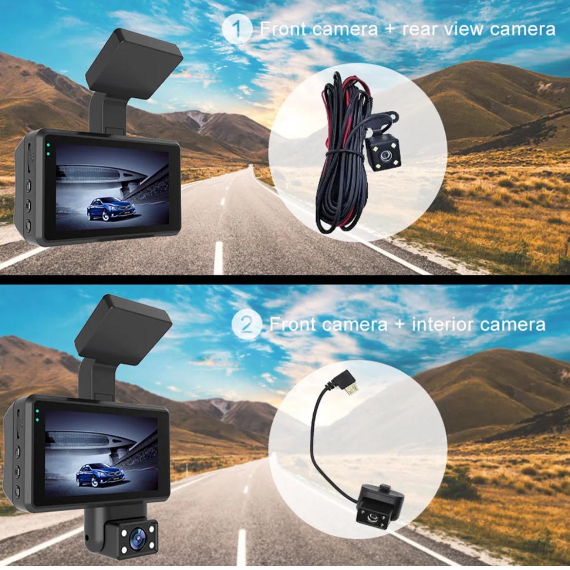 Camera Auto de Bord HD 1080P Dual Camera, Display 3 inch, Camp Vizual ...