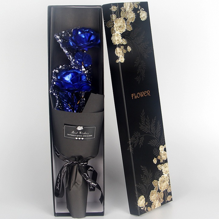 Trandafiri suflati cu Aur 24K - Simboluri Eterne ale Iubirii, Perfectiunea Intruchipata intr-un ...