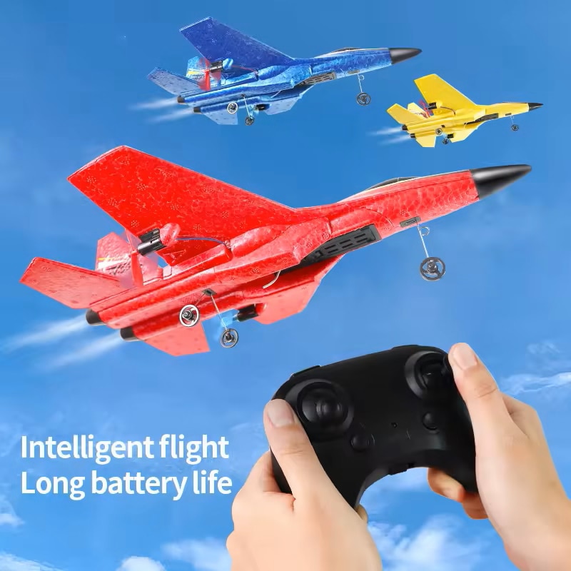 Avion de jucarie, acrobatic, cu telecomanda, 2.4G Rosu - eMAG.ro
