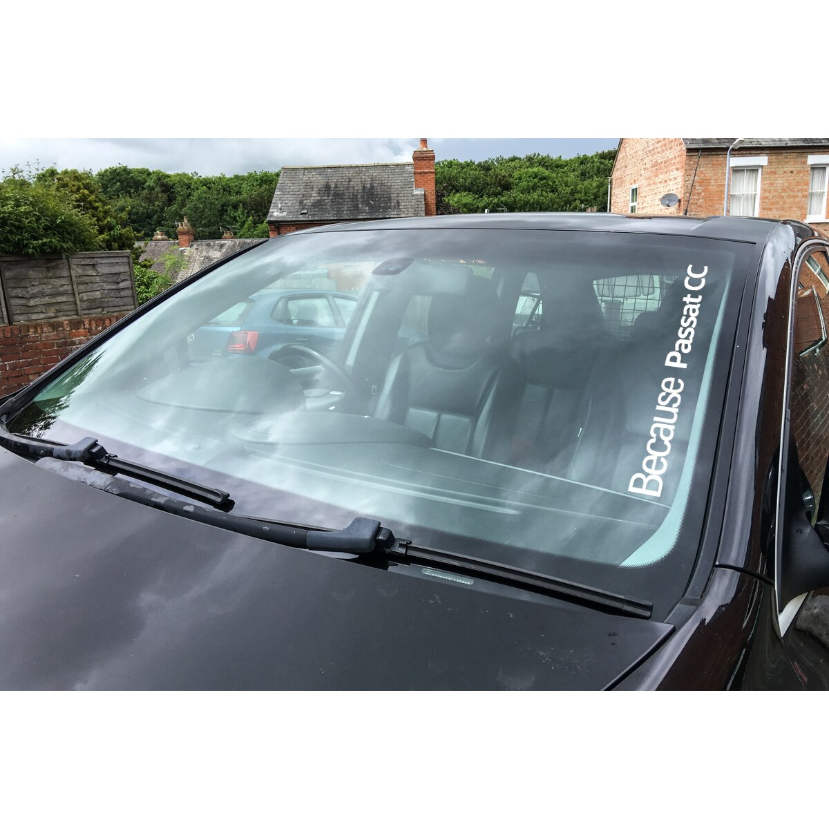 Sticker Auto Pentru Parbriz Because Passat Cc, 50 Cm, Alb - eMAG.ro