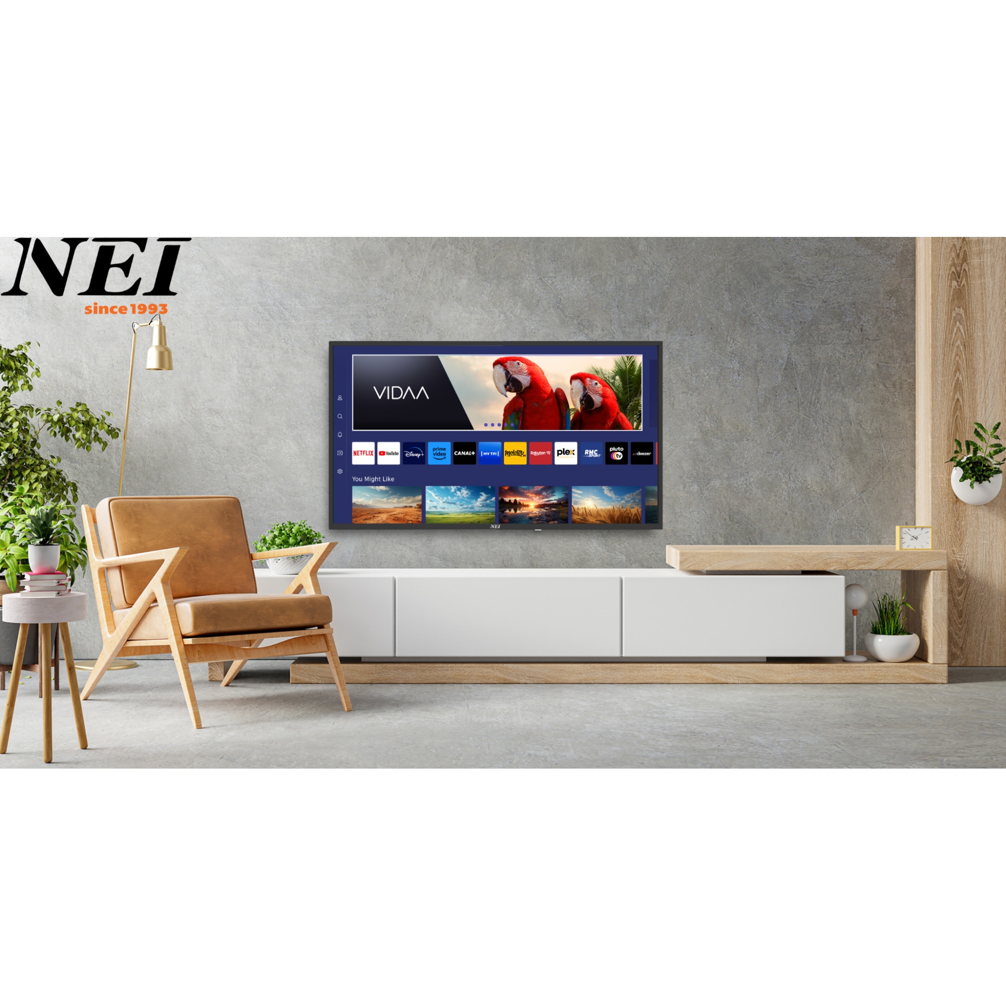 Televizor Smart NEI Full HD 42NE5900H de 106 cm, Sistem VIDAA OS, Wi-Fi ...