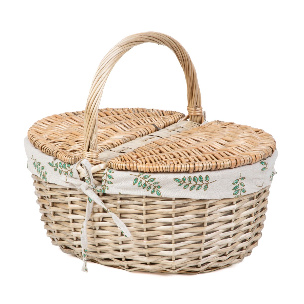 Cos de picnic LORENZO pentru 2 persoane in frunze 38x26x18 cm HOMLA ...